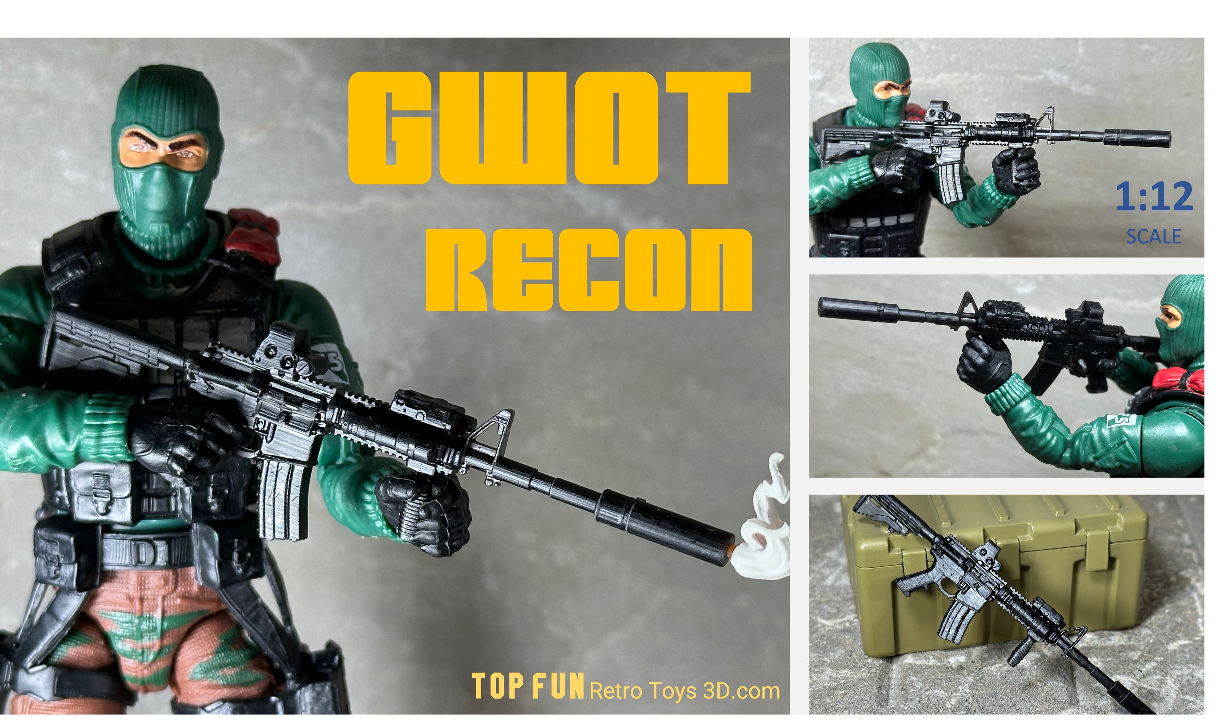 GWOT M-4 1:12 Scale – Top Fun Retro Toys 3d