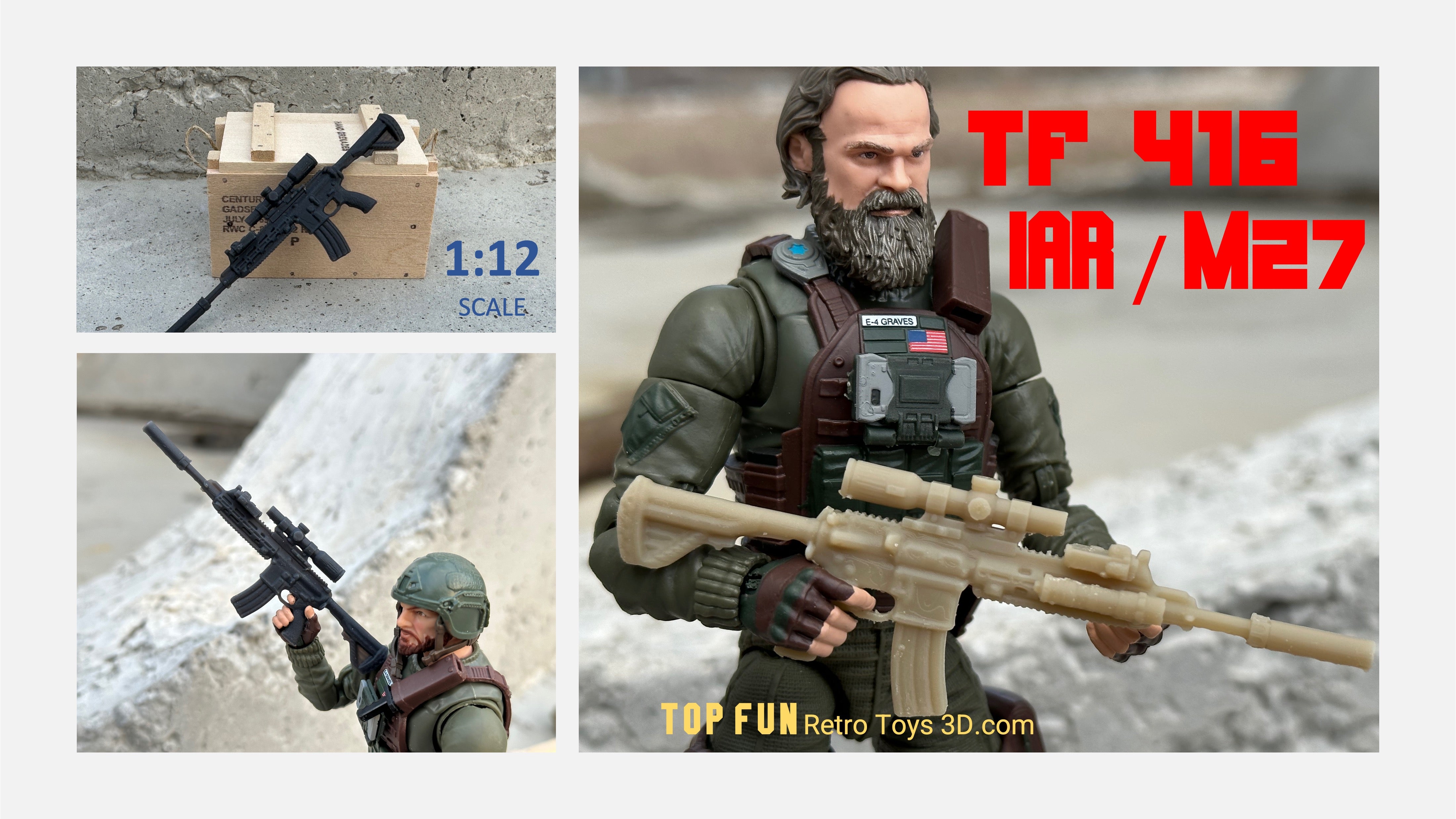 1:12 scale custom action figure accessories weapons toy model – Top Fun ...