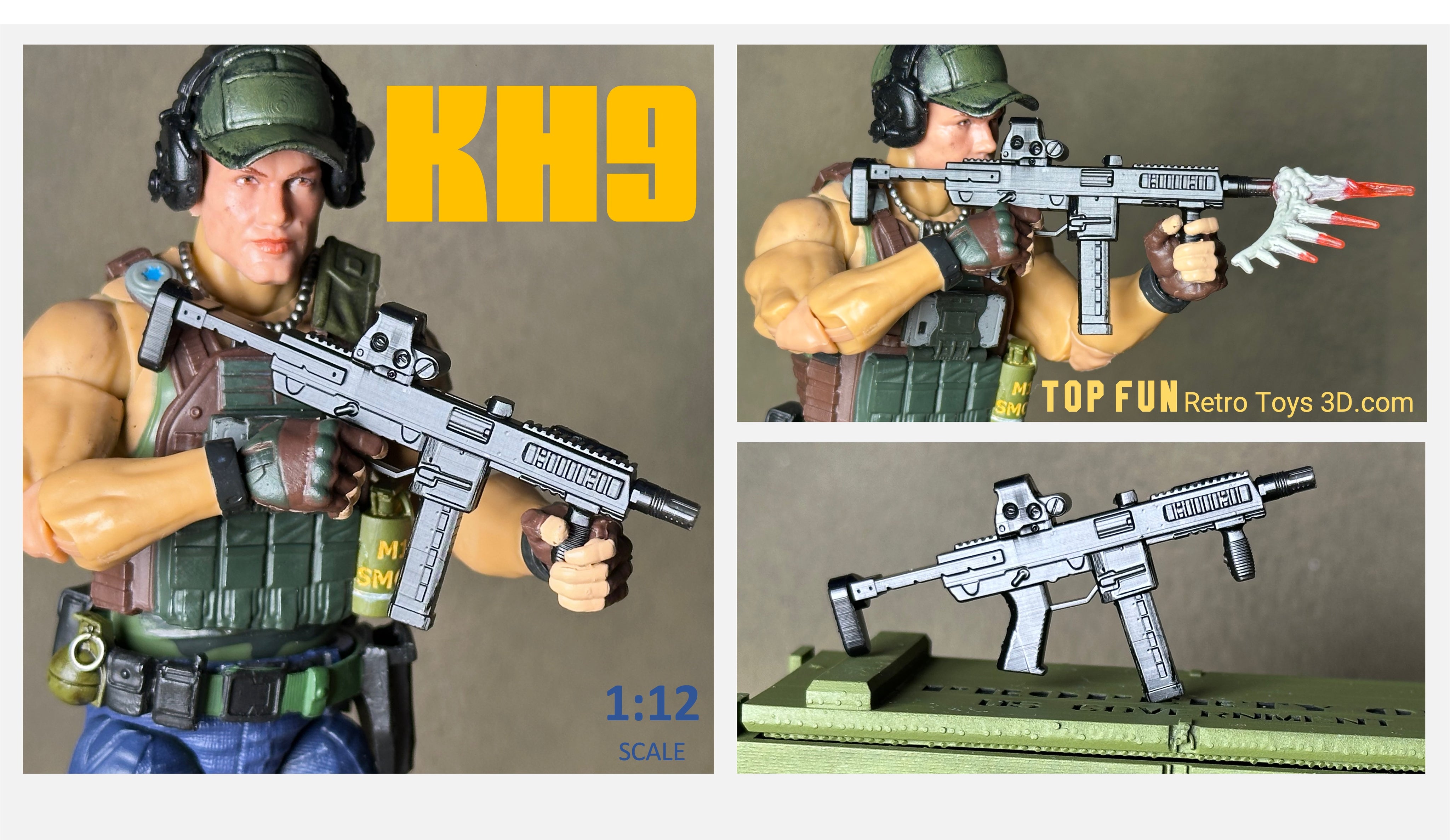 B&T Sub-Machine Guns 1:12 Scale Model – Top Fun Retro Toys 3d