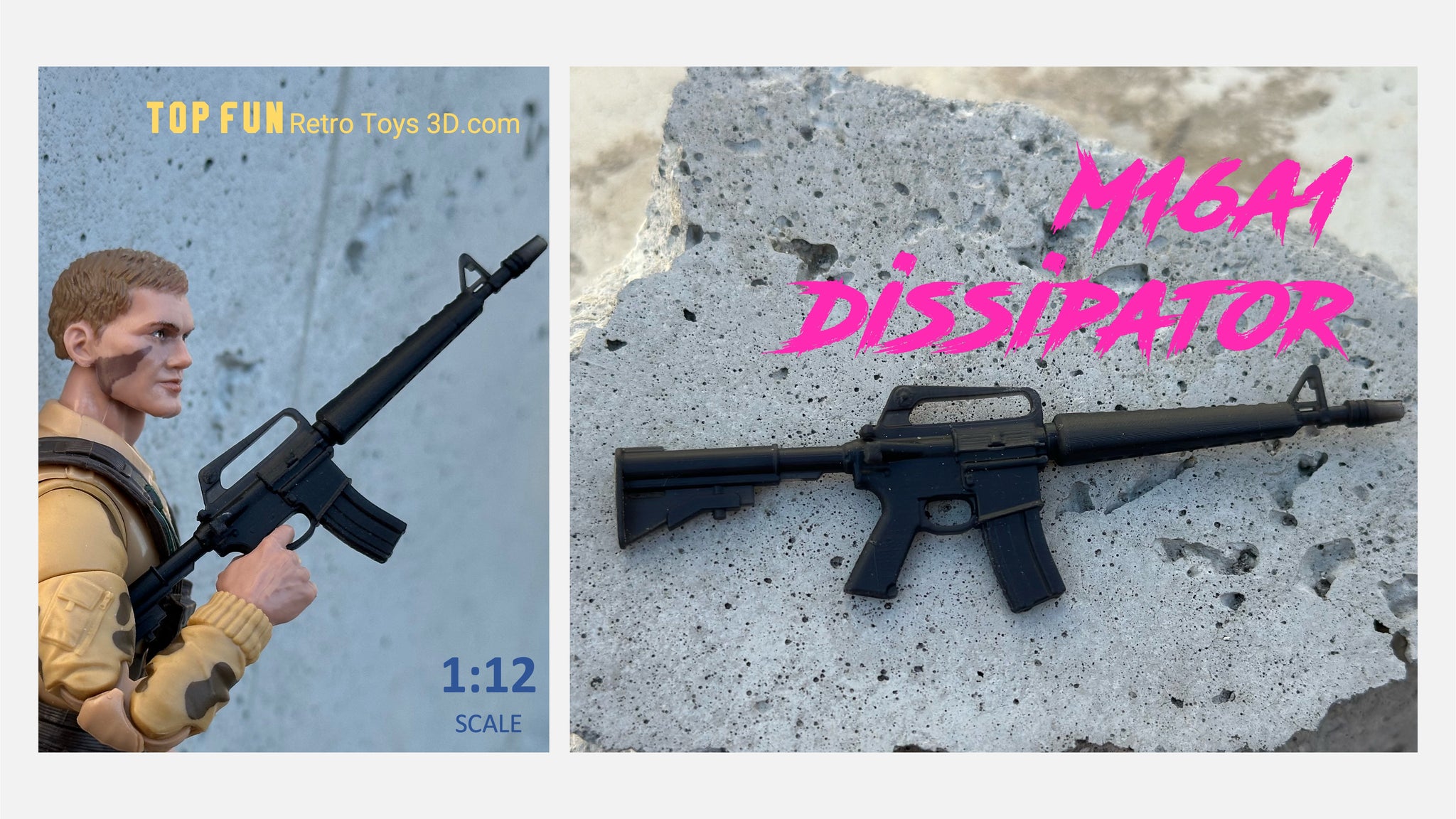 Retro Rifles 1:12 Scale AR Series – Top Fun Retro Toys 3d