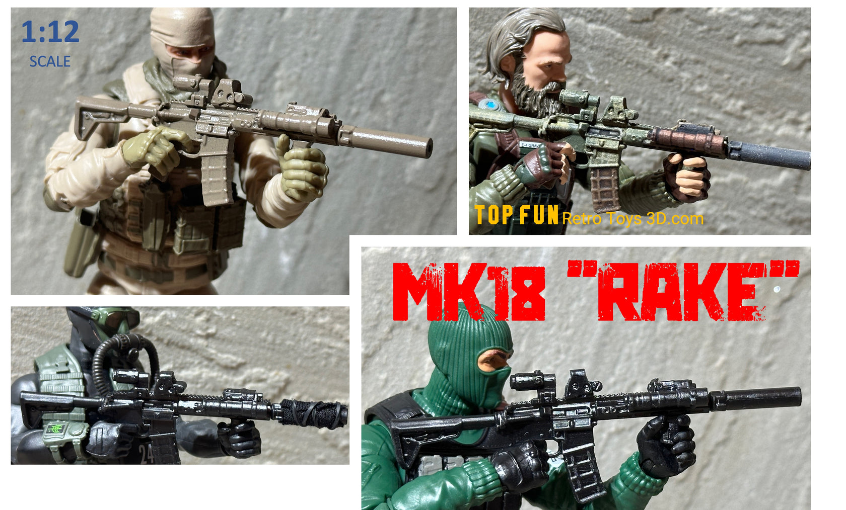 DDM4 MK 18 “Rake” 1:12 Scale – Top Fun Retro Toys 3d