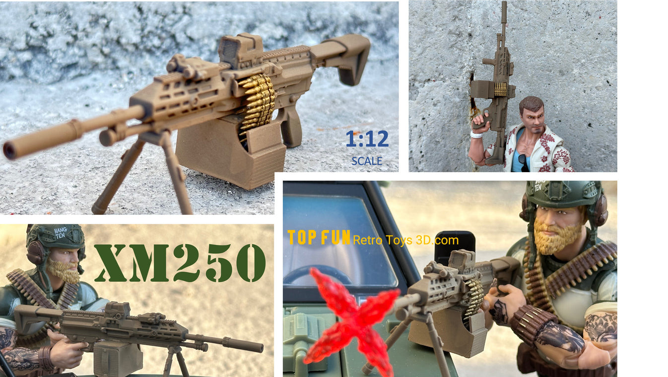 XM250 LMG 1:12 Scale – Top Fun Retro Toys 3d