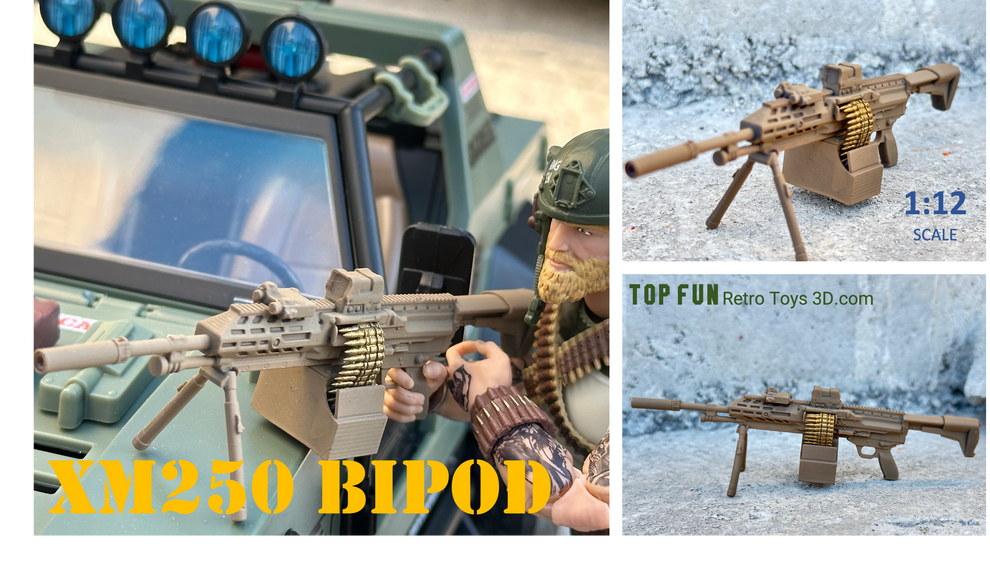 XM250 LMG 1:12 Scale – Top Fun Retro Toys 3d